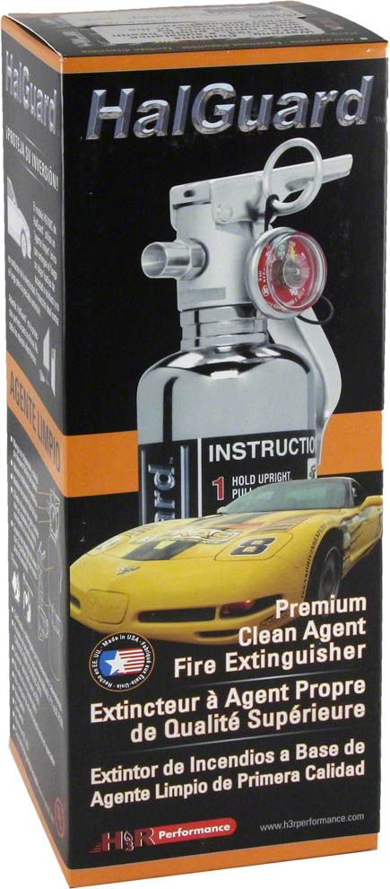 Ecklers Fire Extinguisher, H3R Halguard Chrome, 1.4 LB