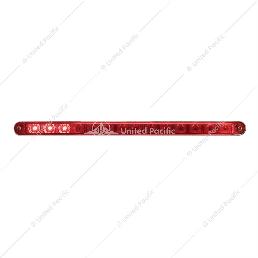 Ecklers 12-Inch 14-LED Sequential Light Bar with Bezel; Red LED/Red ...