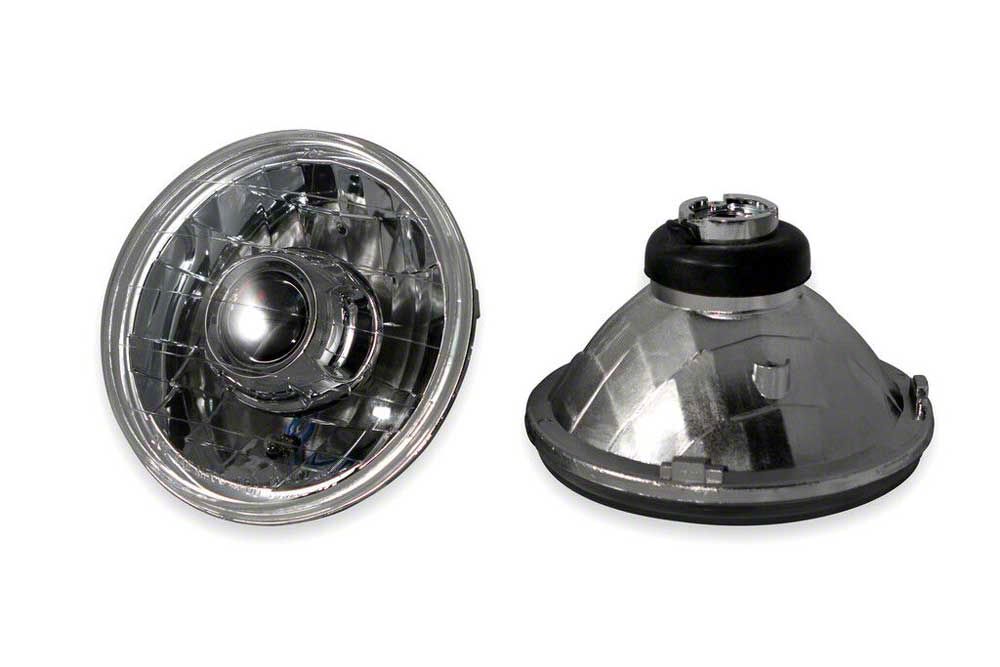 Ecklers 7 Inch Round Projector Headlights, Chrome (70-75 Firebird)