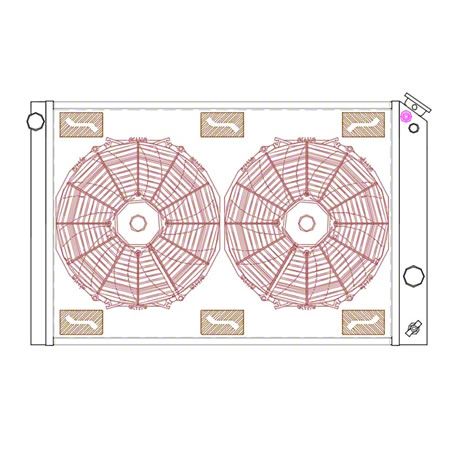 Ecklers ComboUnit CrossFlow Radiator; 2-Row (82-92 Firebird w/ Manual ...
