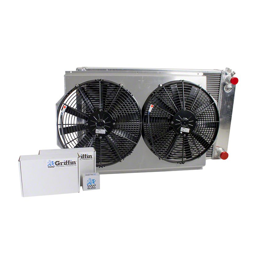 Ecklers ComboUnit CrossFlow Radiator for Early LS 1/2/3 Engines; 2-Row ...