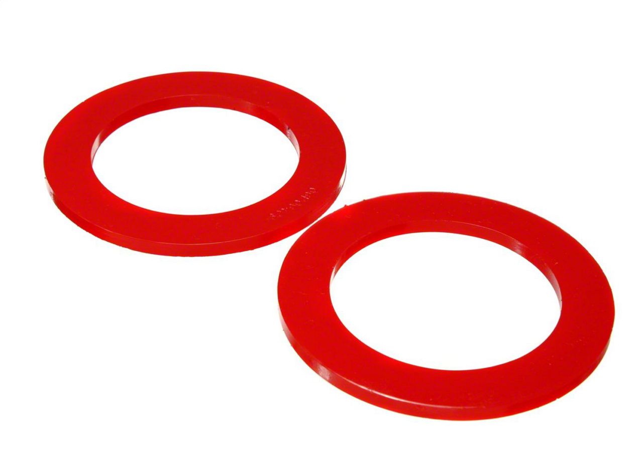 Ecklers Front Upper Coil Spring Isolators; 0.275-Inch; Red (76-92 Firebird)