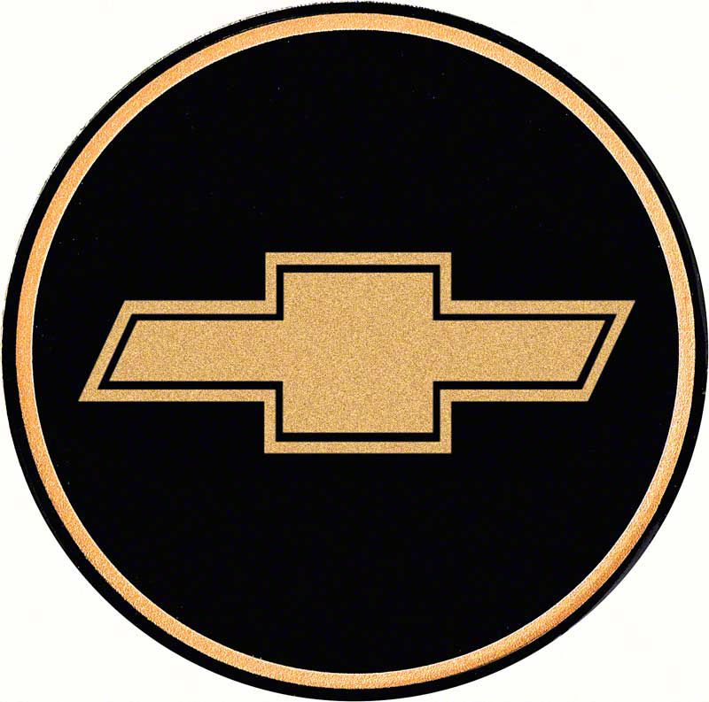 Ecklers GTA Wheel Center Cap with Bow Tie Logo; Gold and Black (67-02 ...