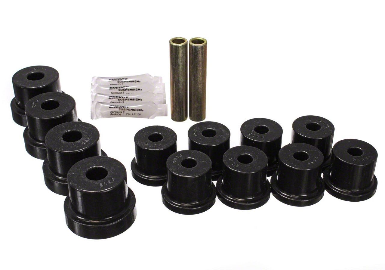 Ecklers Rear Leaf Spring Bushings; Black (67-69 Firebird w/ Multi-Leaf ...