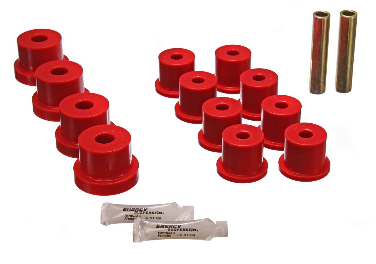 Ecklers Rear Leaf Spring Bushings; Red (67-69 Firebird w/ Mono-Leaf ...