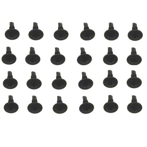 Ecklers Roof Rail Weatherstrip Channel Screw Kit; 24-Pieces (67-69 ...