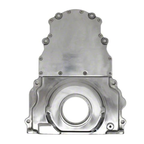 Ecklers Two-Piece Timing Cover without Cam Sensor Hole; Polished (98-02 ...