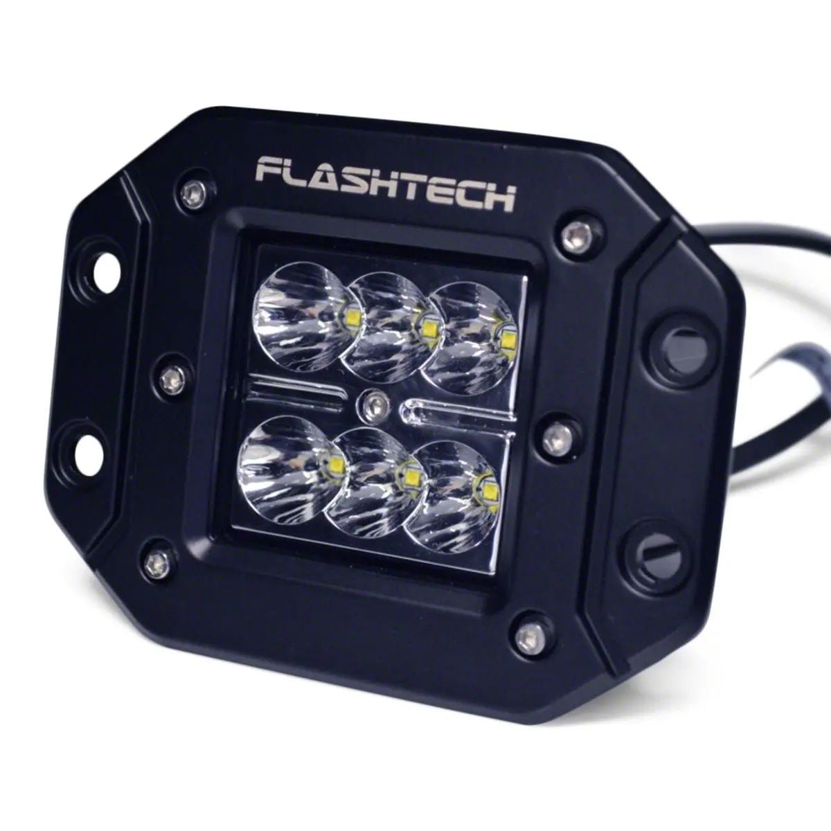 Flashtech Ecklers 6-LED Flush Mount Cube Fog Light; Black Housing ...