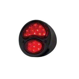 Ecklers 12-Volt LED Tail Light; Black Housing; Red Lens; Passenger Side ...