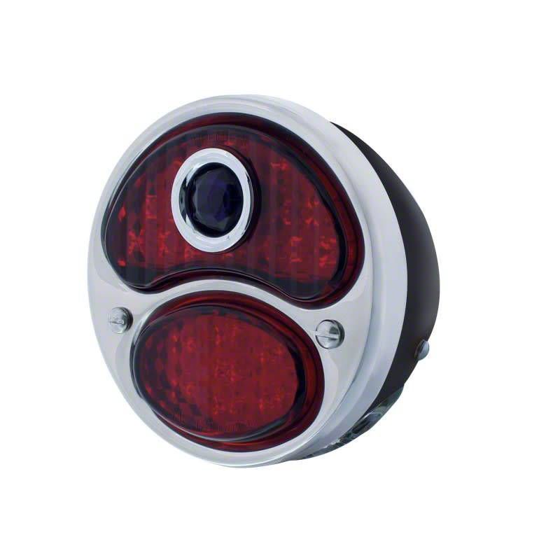 Ecklers 12-Volt LED Tail Light; Black and Stainless Steel Housing; Red ...