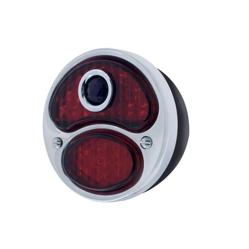 Ecklers 12-Volt LED Tail Light; Black and Stainless Steel Housing; Red ...