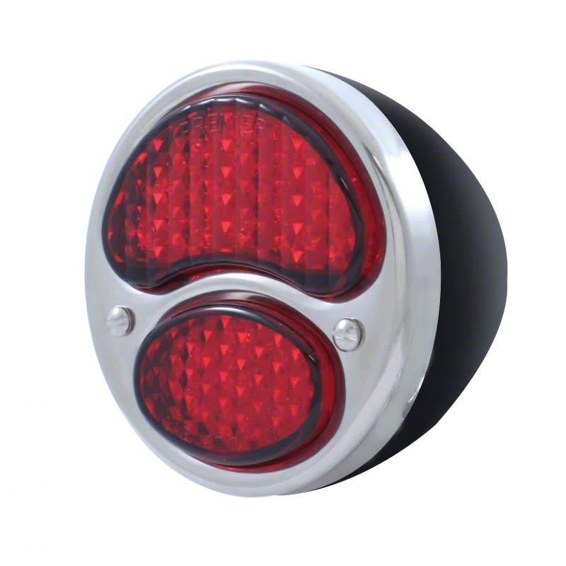 Ecklers 12-Volt LED Tail Light; Black and Stainless Steel Housing; Red ...