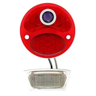 Ecklers 12-Volt LED Tail Light Lens with Blue Dot; Driver Side (28-31 ...