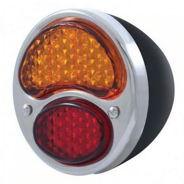 Ecklers 6-Volt LED Tail Light; Black and Stainless Steel Housing; Red ...
