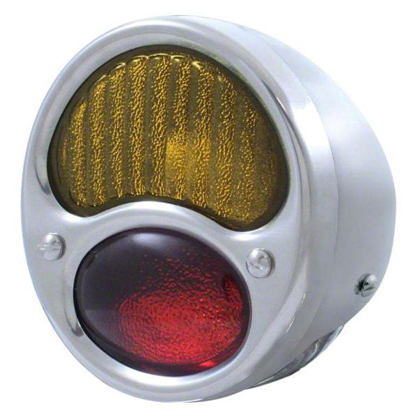 Ecklers 6-Volt Tail Light; Stainless Housing; Red and Amber Lens ...