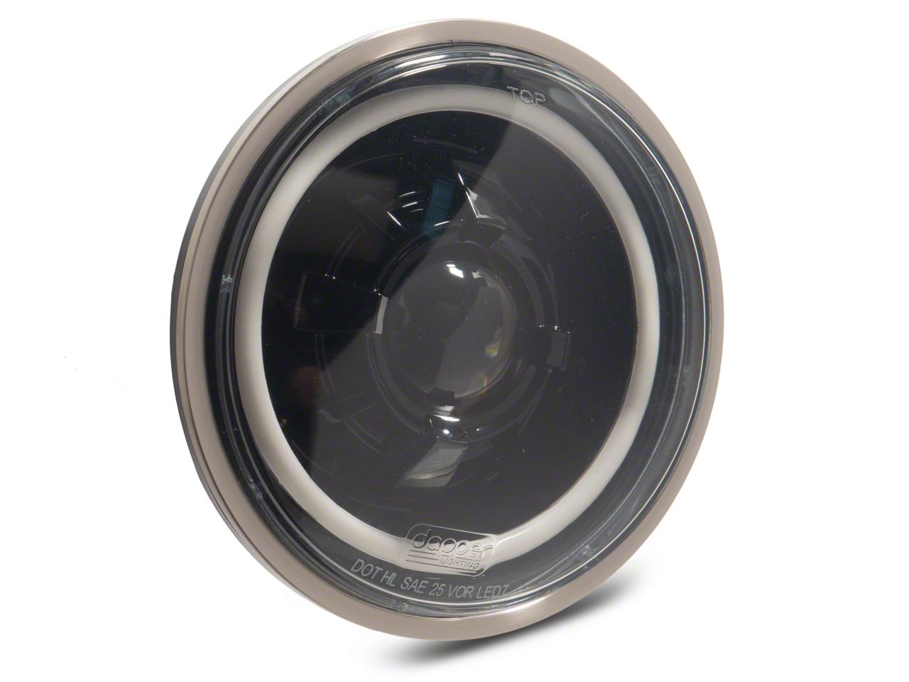 Ecklers 7-Inch LED Headlight with RGB Switchback Halo; Black Housing ...