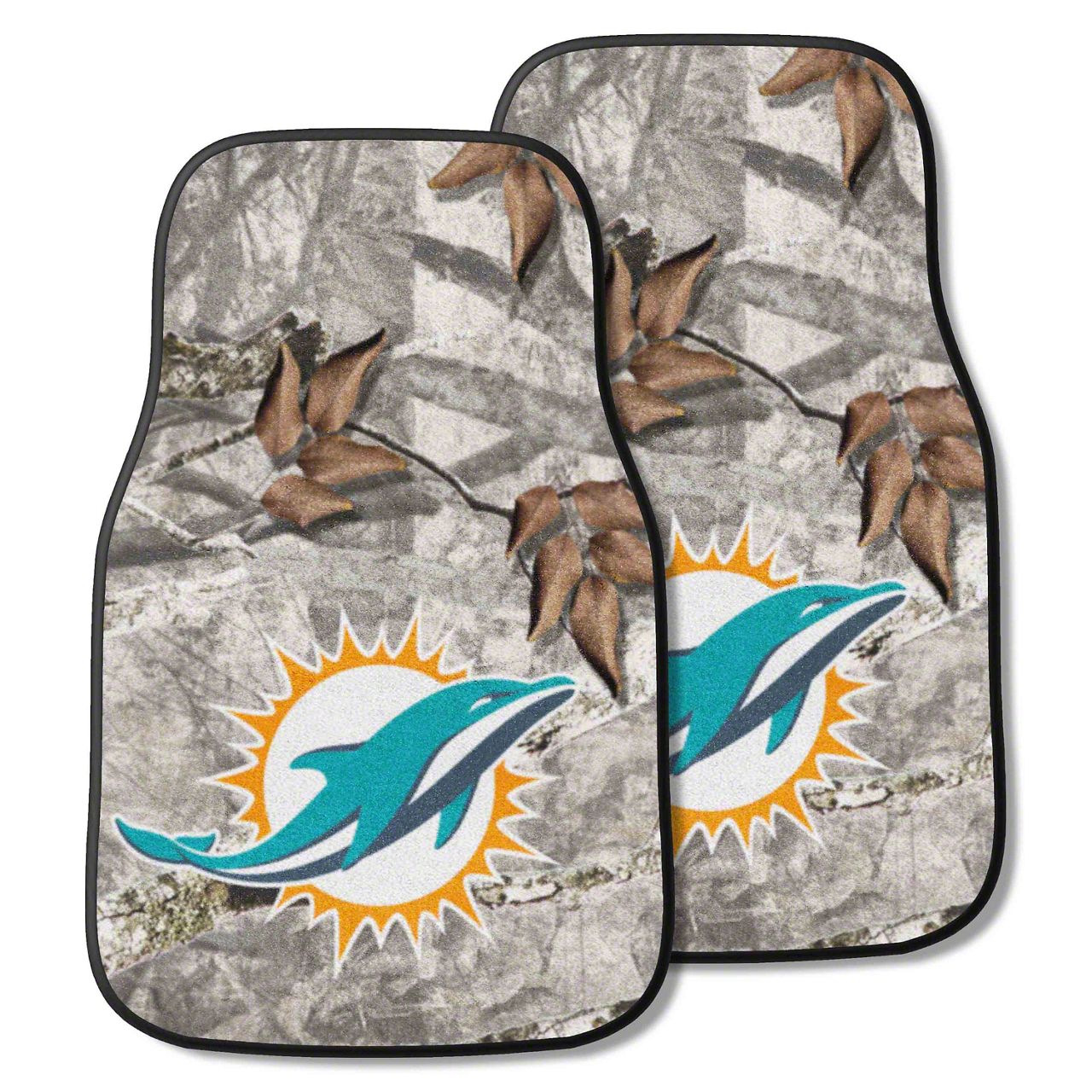 Ecklers Carpet Front Floor Mats with Miami Dolphins Logo; Camo ...