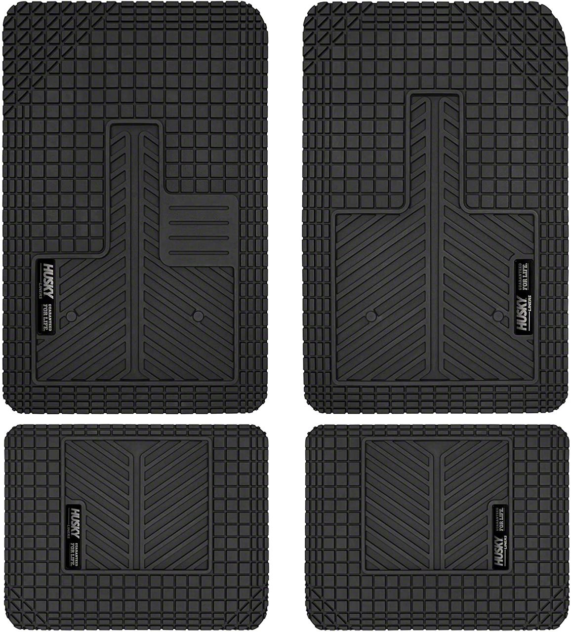 Ecklers Uni-Fit All-Weather Front and Rear Floor Mats; Black (Universal ...