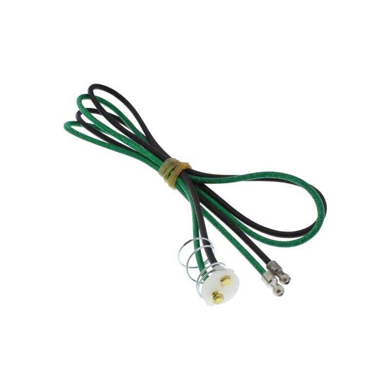 Ecklers Double Contact Tail Light Pigtail; Black and Green Cloth (33-36 ...