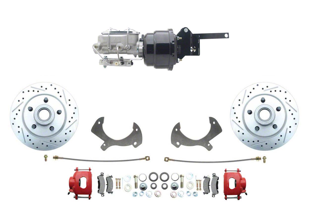 Ecklers Front Disc Brake Conversion Kit with Drilled and Slotted Rotors ...