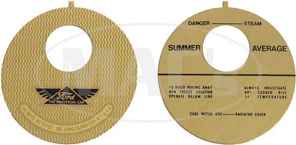 Ecklers Moto Meter Face Plates, With Ford Winged Logo (1909-1927 Model T)