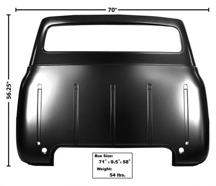 Ecklers Ford Pickup Truck Back Cab Panel - For Small Rear Window