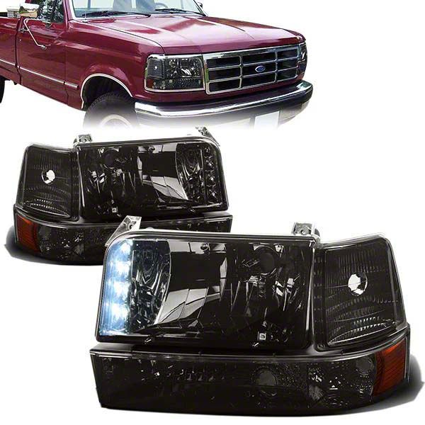 Ecklers LED DRL Headlights with Amber Corners; Chrome Housing; Smoked ...