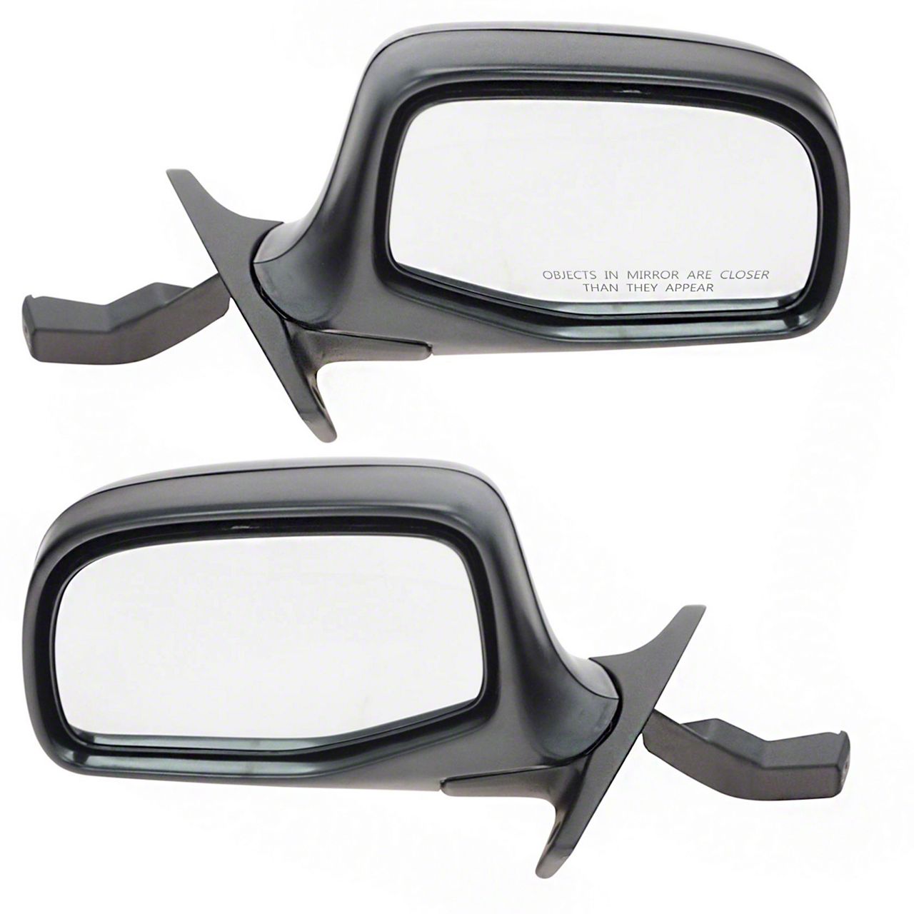 Ecklers Manual Mirrors; Chrome and Black (92-97 F-150, F-250, F-350)
