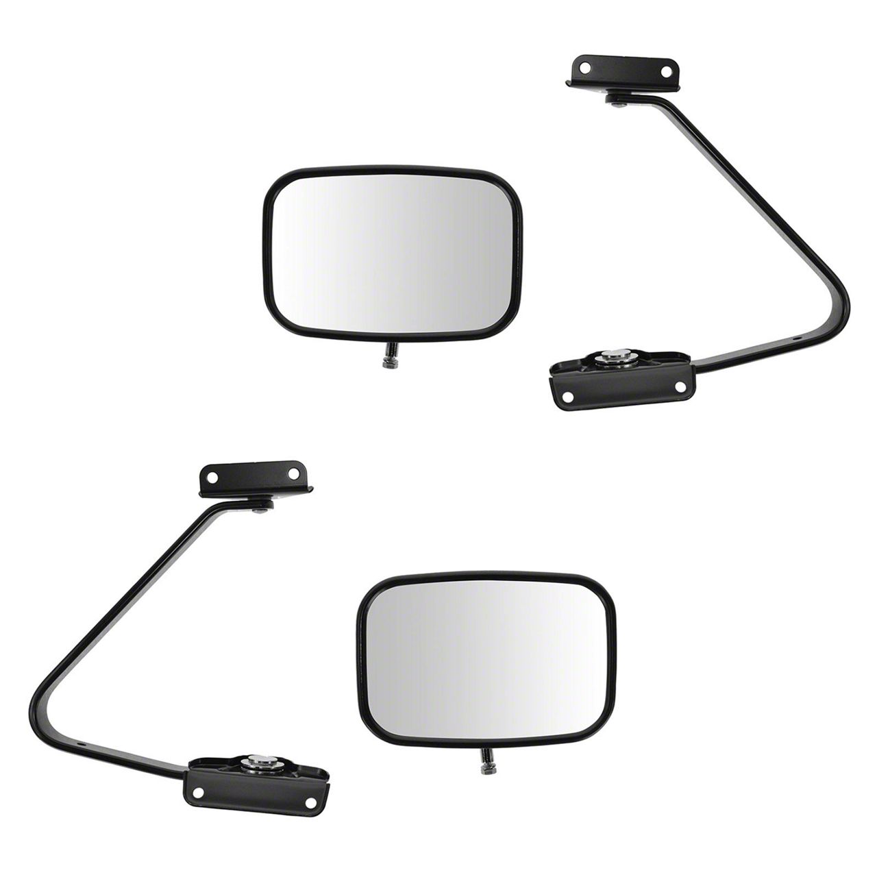 Ecklers Manual Mirrors with Swing Lock; Paint to Match Black (80-97 F ...