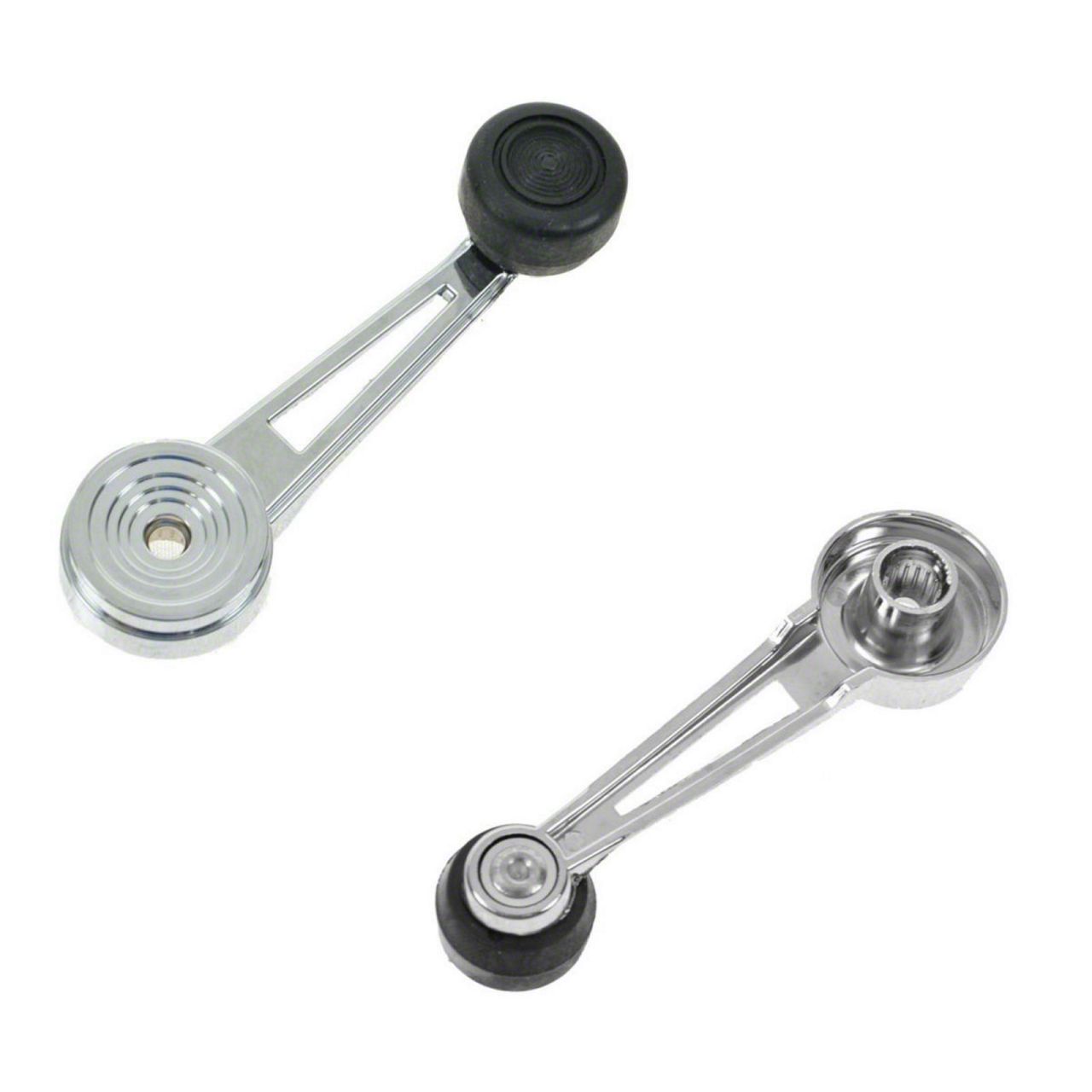 Ecklers Window Crank Handles; Chrome and Black (73-77 F-100, F-150, F ...