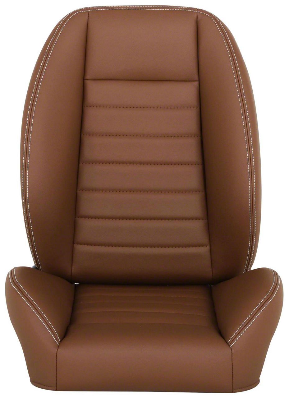 Ecklers Cruiser Collection Low Back Bucket Seats; Saddle Brown Vinyl ...