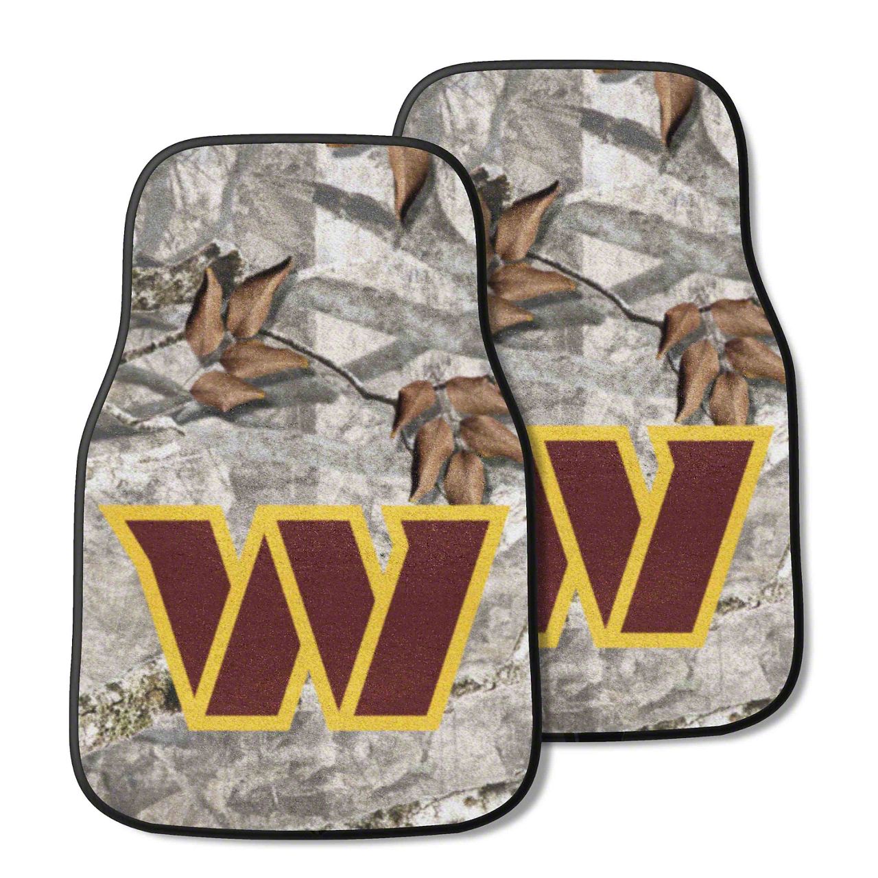 Ecklers Carpet Front Floor Mats with Washington Commanders Logo; Camo ...