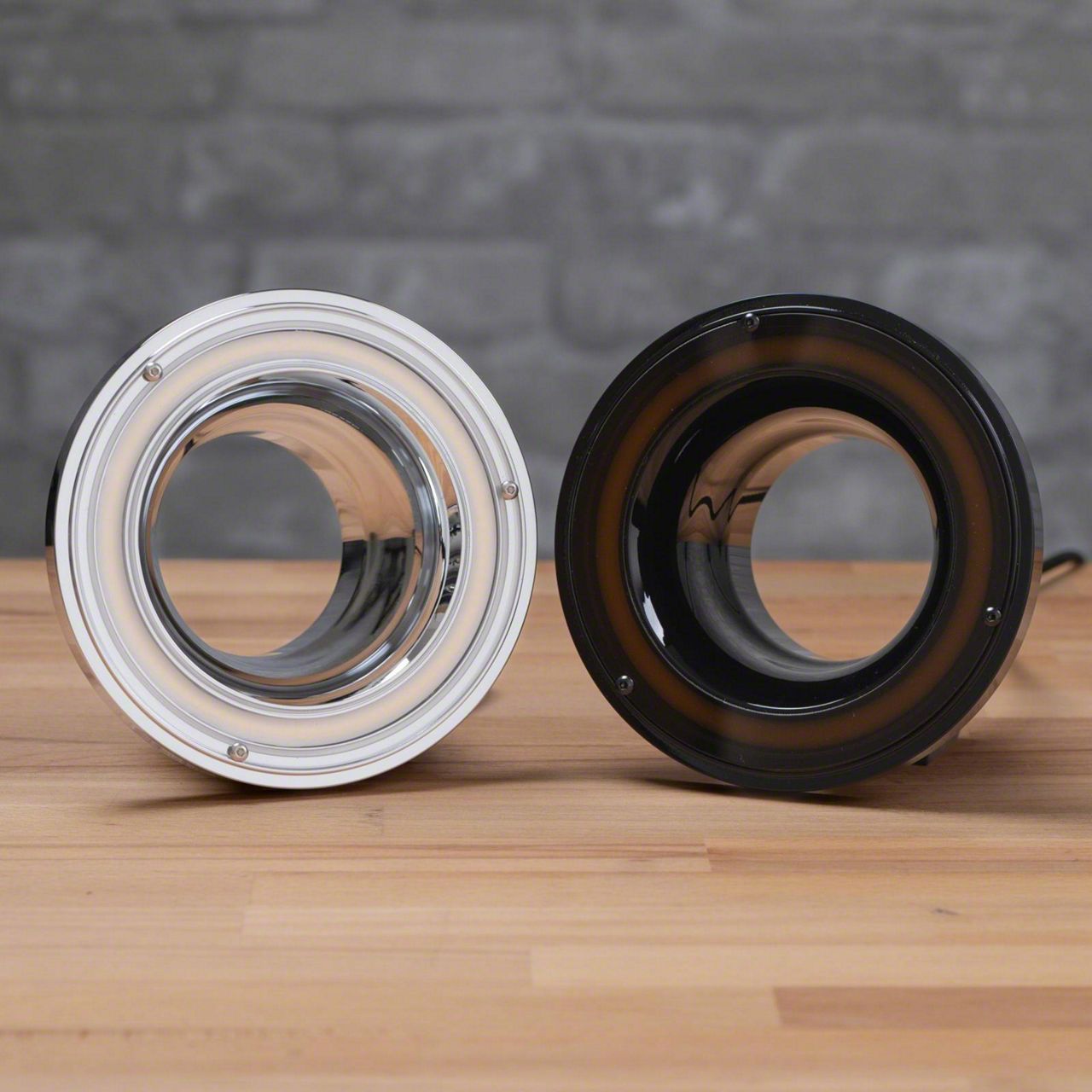 Ecklers 5.75-Inch Large 74.5mm Billet Air Intake with RGB Switchback Halo Chrome (Universal ...