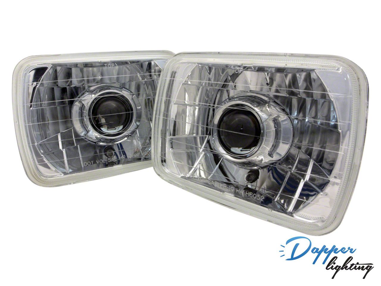 Ecklers 6x7-Inch V1 Projector Headlight with HID Package; Chrome ...