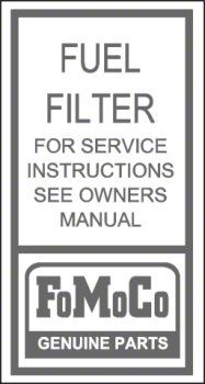 Ecklers Fuel Filter Decal - FoMoCo - Ford