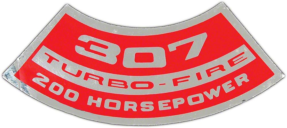 Ecklers Full Size Chevy Air Cleaner Decal, Turbo-Fire, 307ci/200hp ...