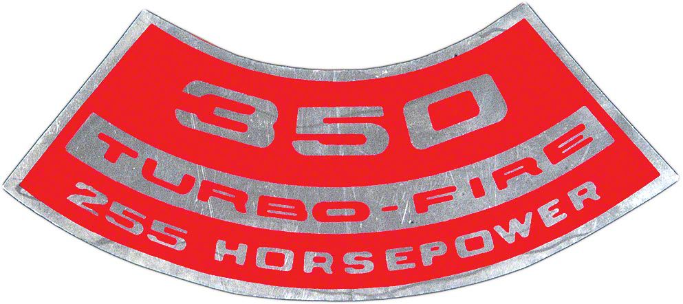 Ecklers Full Size Chevy Air Cleaner Decal, Turbo-Fire, 350ci/235hp,1969