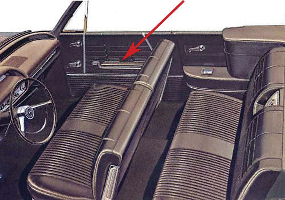 Ecklers Pads, Armrest, Black (62-64 Impala)