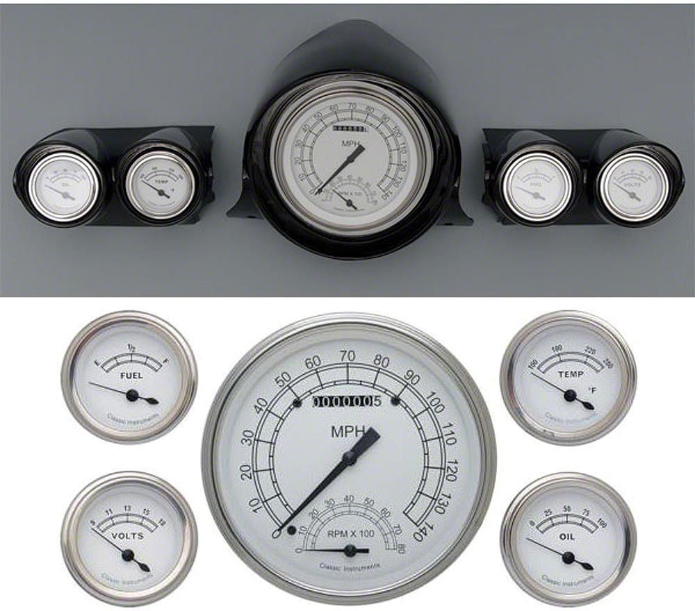 Classic Instruments Ecklers Full Size Chevy Custom Gauges Set, White ...