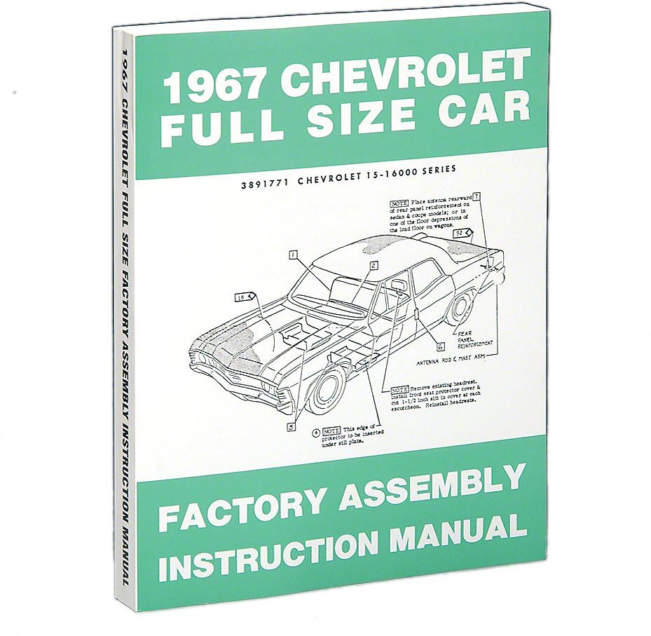 Ecklers Chevy Passenger Car Factory Assembly Manual (1967 Biscayne ...