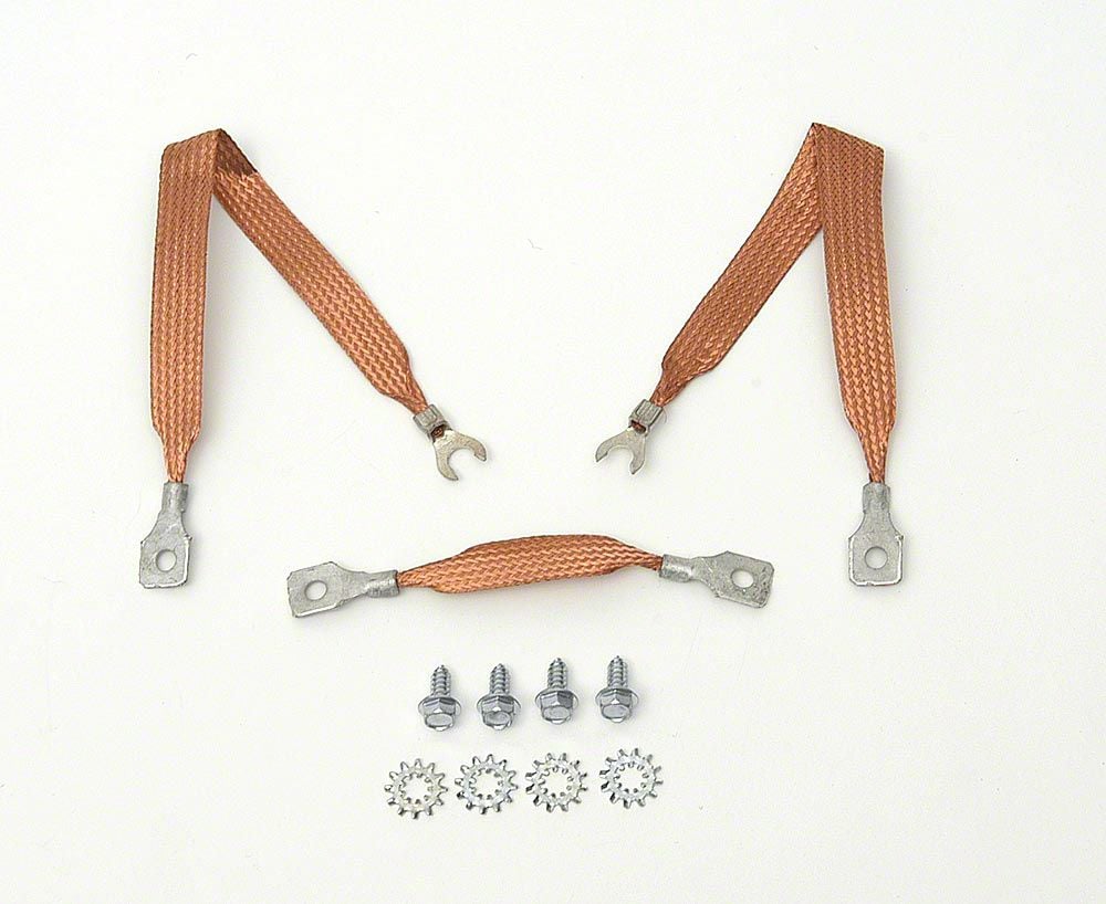 Ecklers Ground Wire Strap Kit, V8 & 6-Cylinder (61-64 Biscayne; 61-64 ...