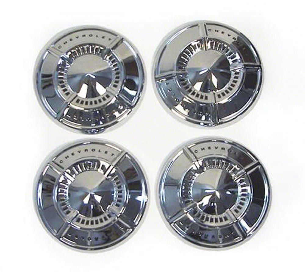Ecklers Full Size Chevy Hub Caps, Standard (61-62 Biscayne; 61-62 Impala)