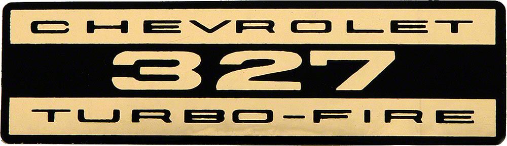 Ecklers Full Size Chevy Valve Cover Decal, 327ci Turbo-Fire (62-72 ...