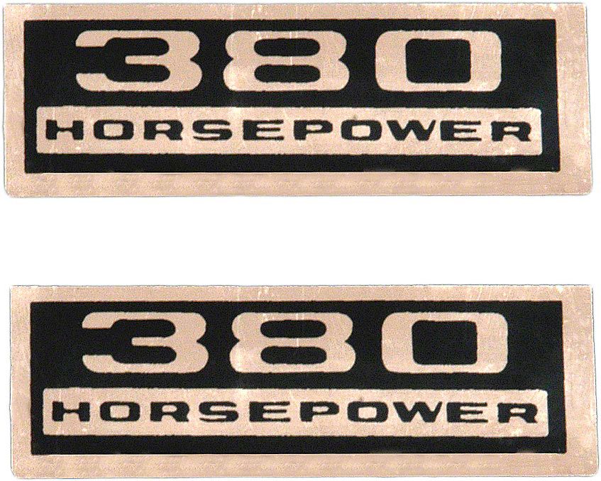 Ecklers Full Size Chevy Valve Cover Decals, 409ci/380hp, 1962