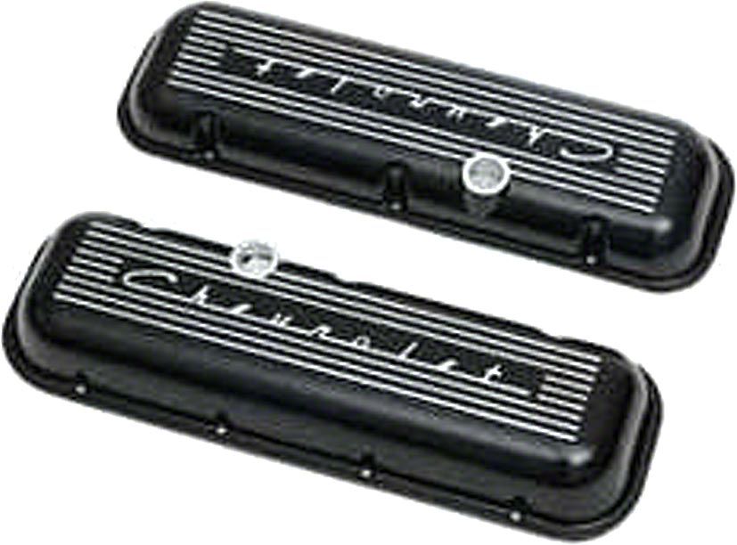 Ecklers Valve Covers,Chevrolet Script,Polish Alum,BB,65-72