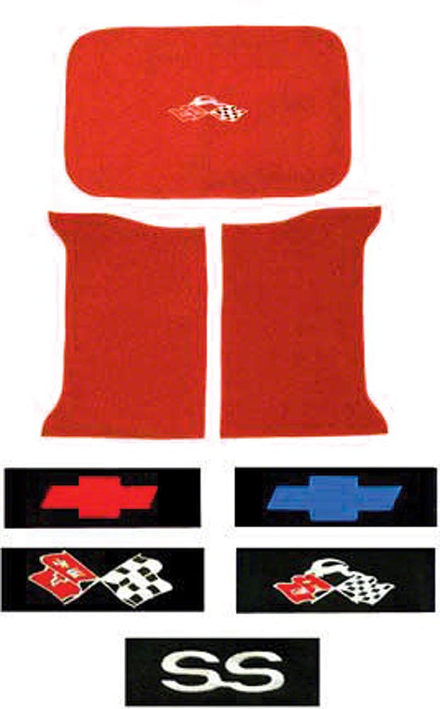 Ecklers Trunk Mats,Hdtp,Blk,Logo,61-64