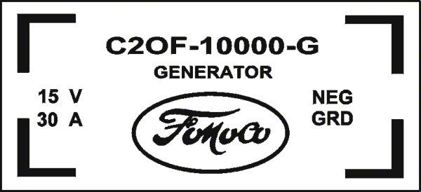 Ecklers Generator Decal (62-63 Econoline)