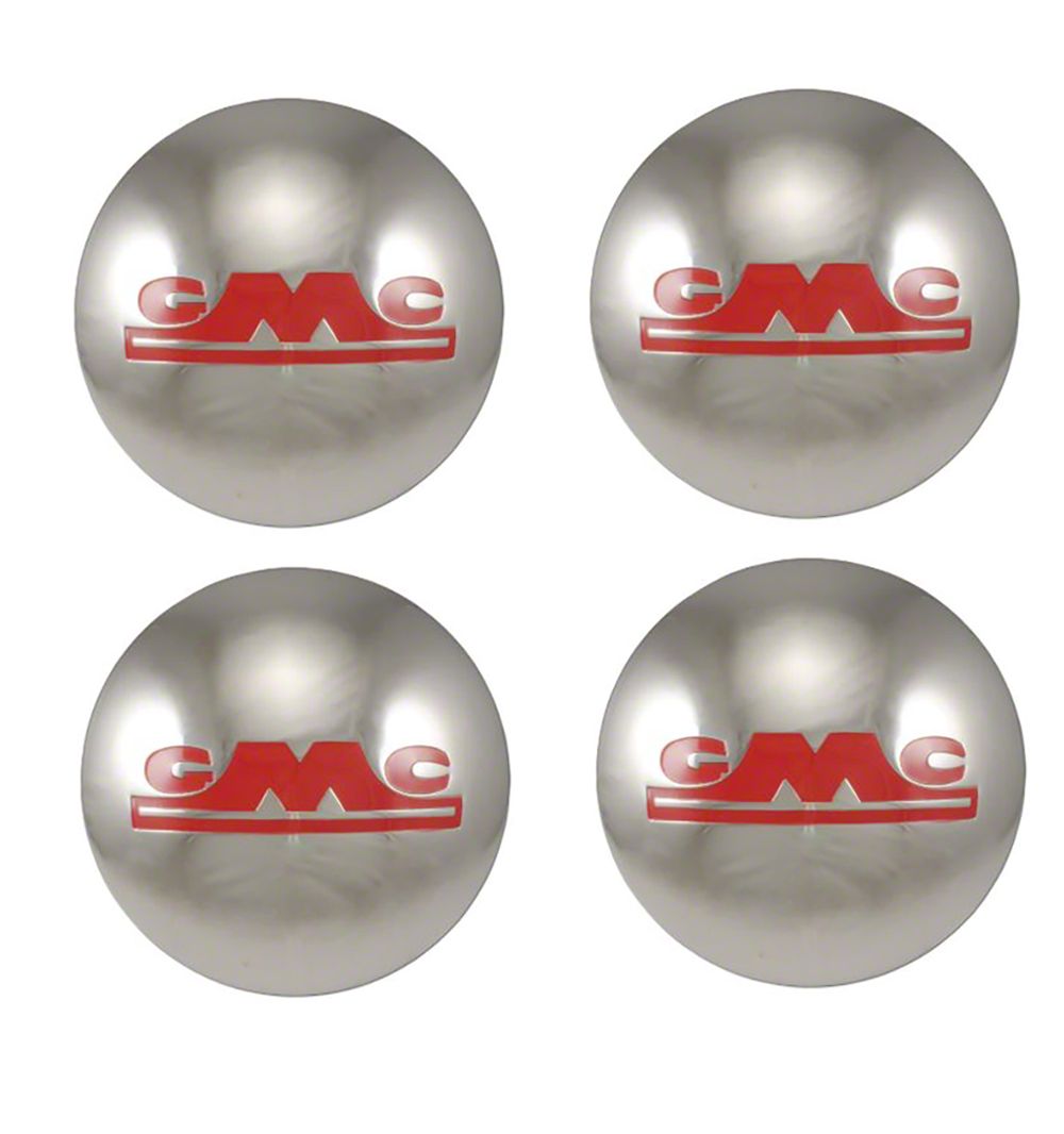 Ecklers GMC Hub Cap Set Stn Stl Red Dtls 1947-1953