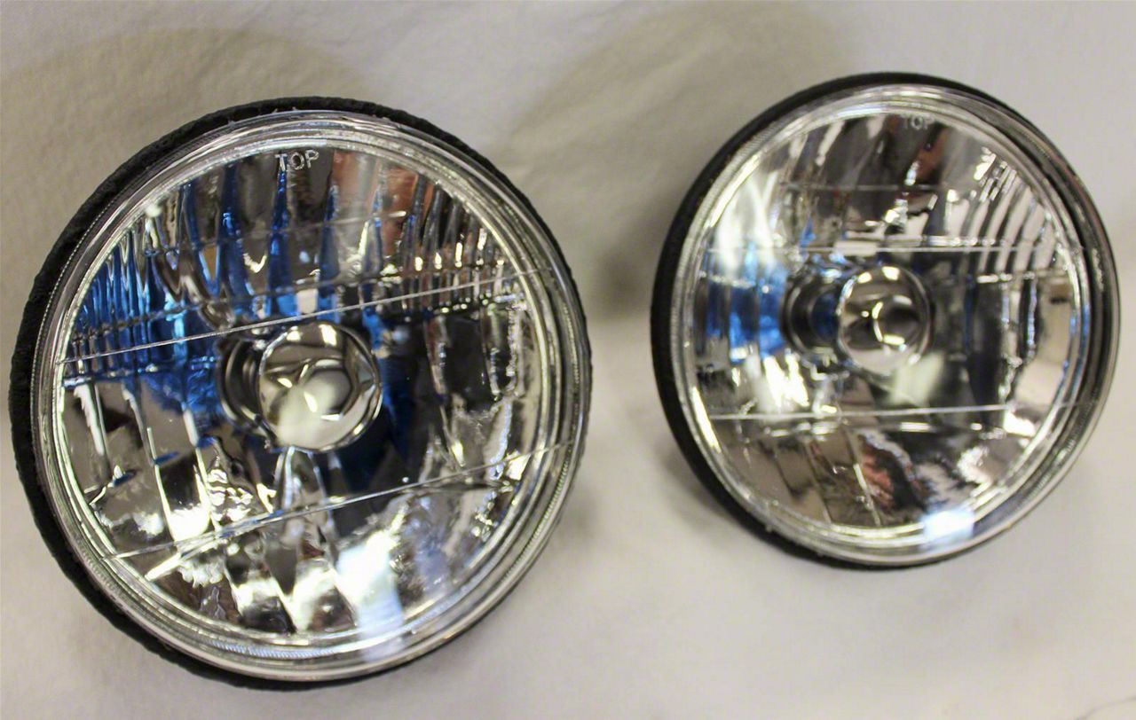 Ecklers 7-Inch Round White Diamond Headlight without Halo; Chrome ...