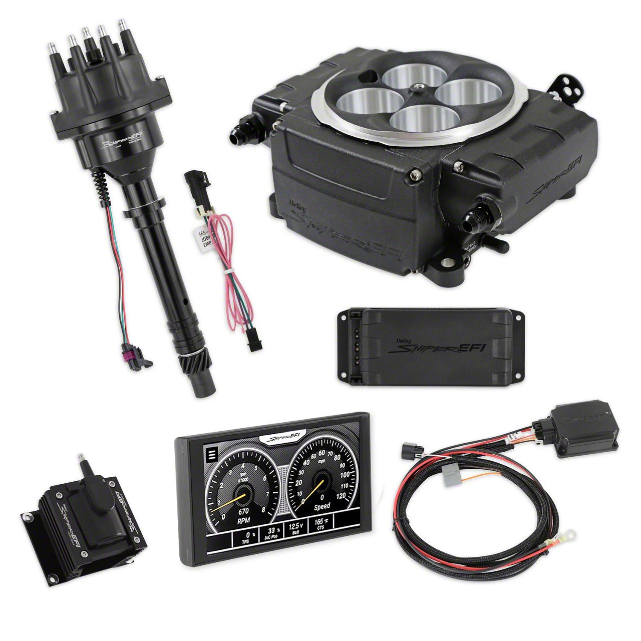 Holley Ecklers Sniper 2 EFI Hyperspark Ignition System Bundle with 5 ...